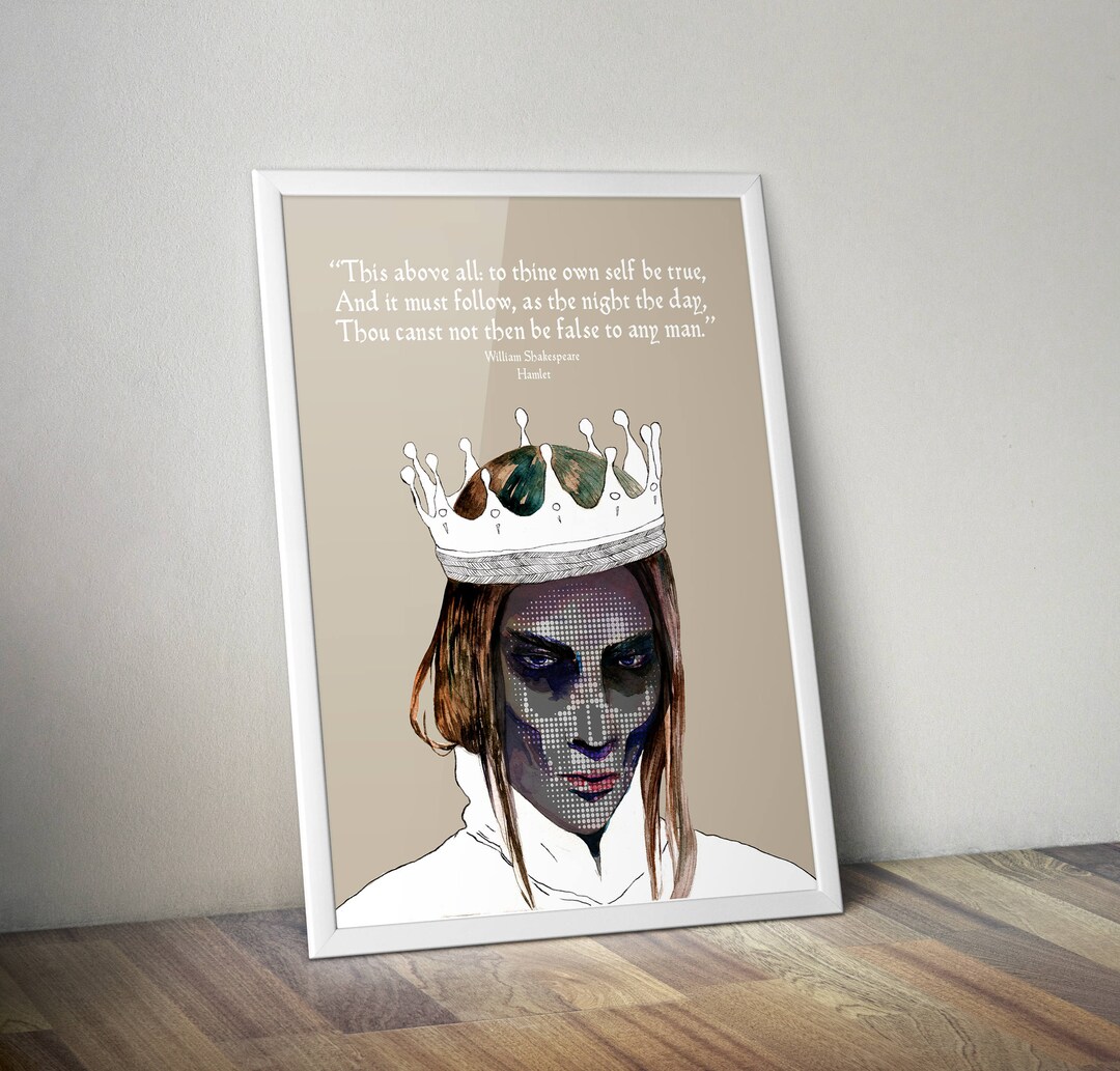 Hamlet Art, Printable Wall Art, William Shakespeare Quote Poster ...