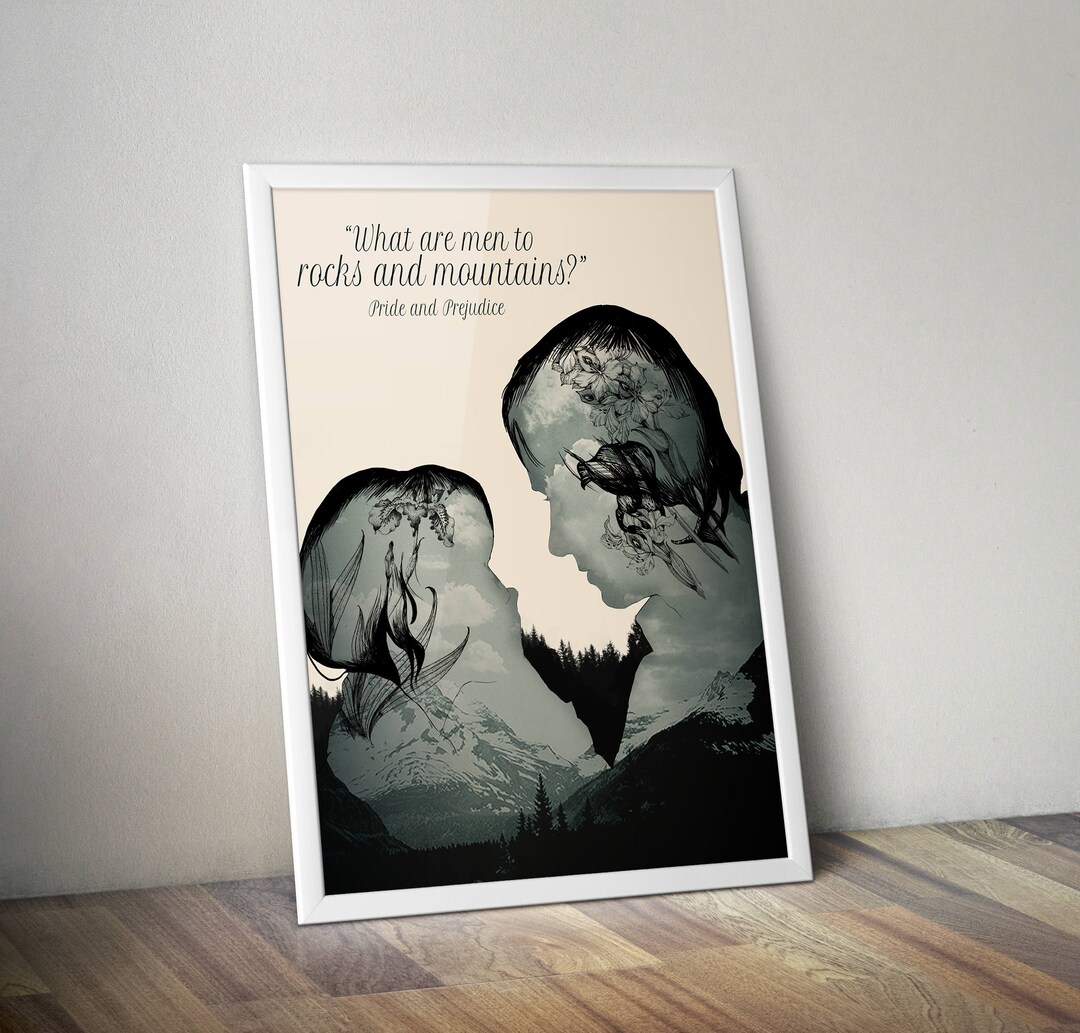 Pride and Prejudice Art, Printable Wall Art, Jane Austen Quote Poster ...