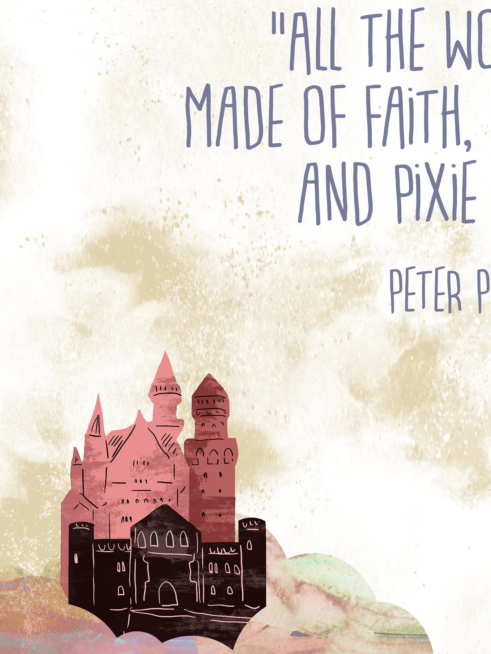 Peter Pan Print Quote Poster Gifts for Book Lovers | Etsy