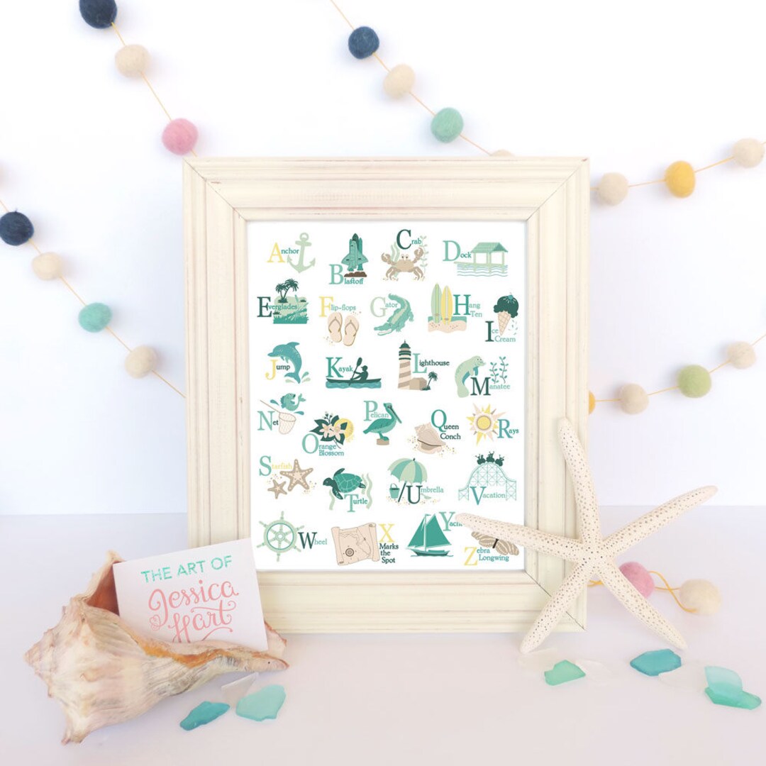 Florida Alphabet Art Print - Etsy
