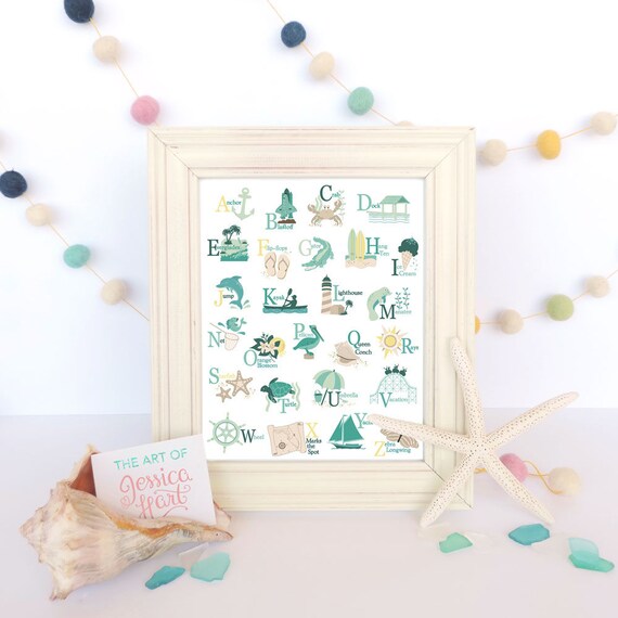 Florida Alphabet Art Print - Etsy