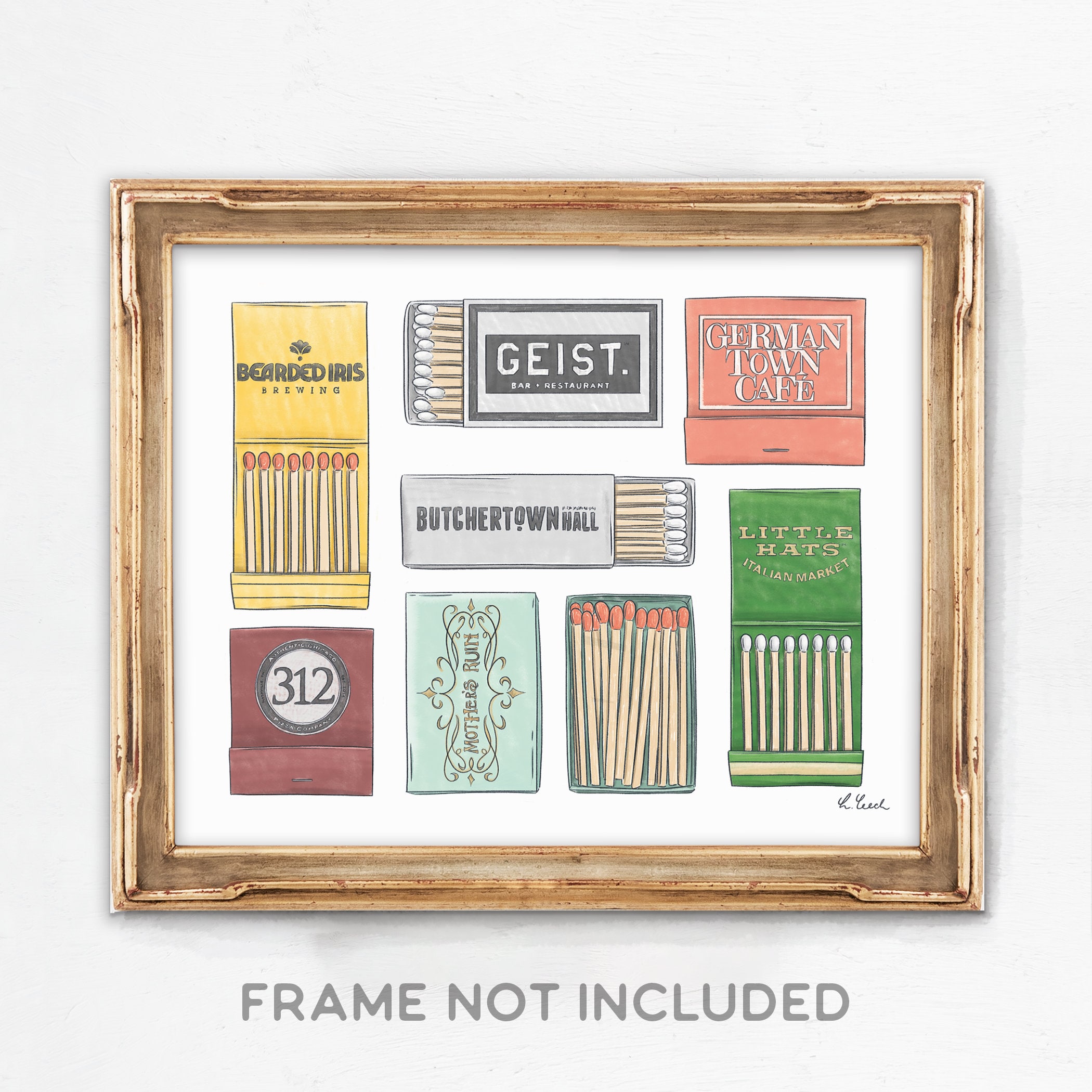 Custom Single Matchbook UNFRAMED 8x10 Art Print - Etsy