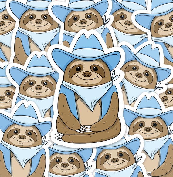 Sloth Vinyl Sticker Fun Sticker Laptop Stickers Water | Etsy