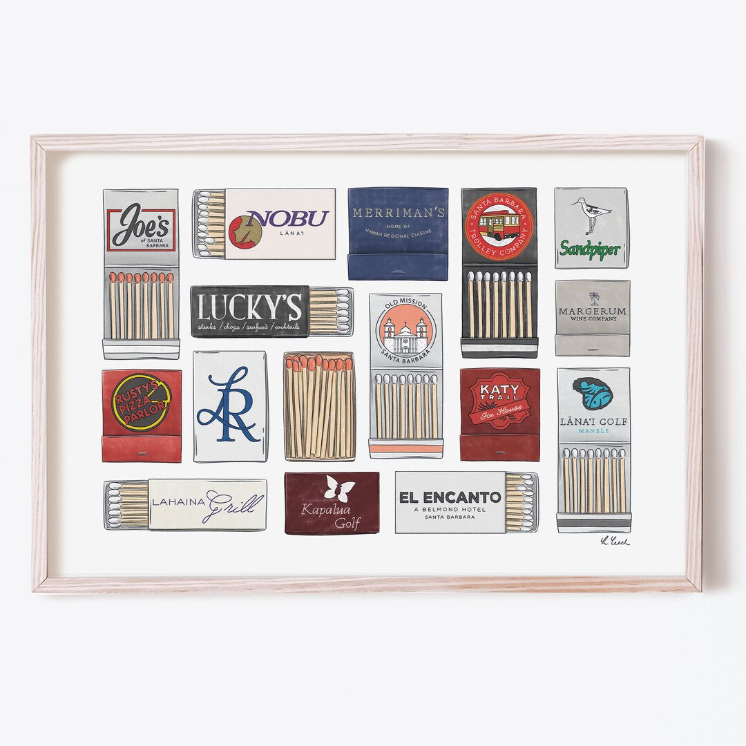 Custom 15 Matchbook *UNFRAMED* 13x19" Art Print | Hometown | Traveler ...