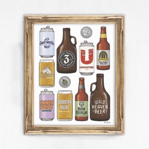 Atlanta Breweries *UNFRAMED* Art Print | 8.5x11" ATL | Beer | Traveler ...