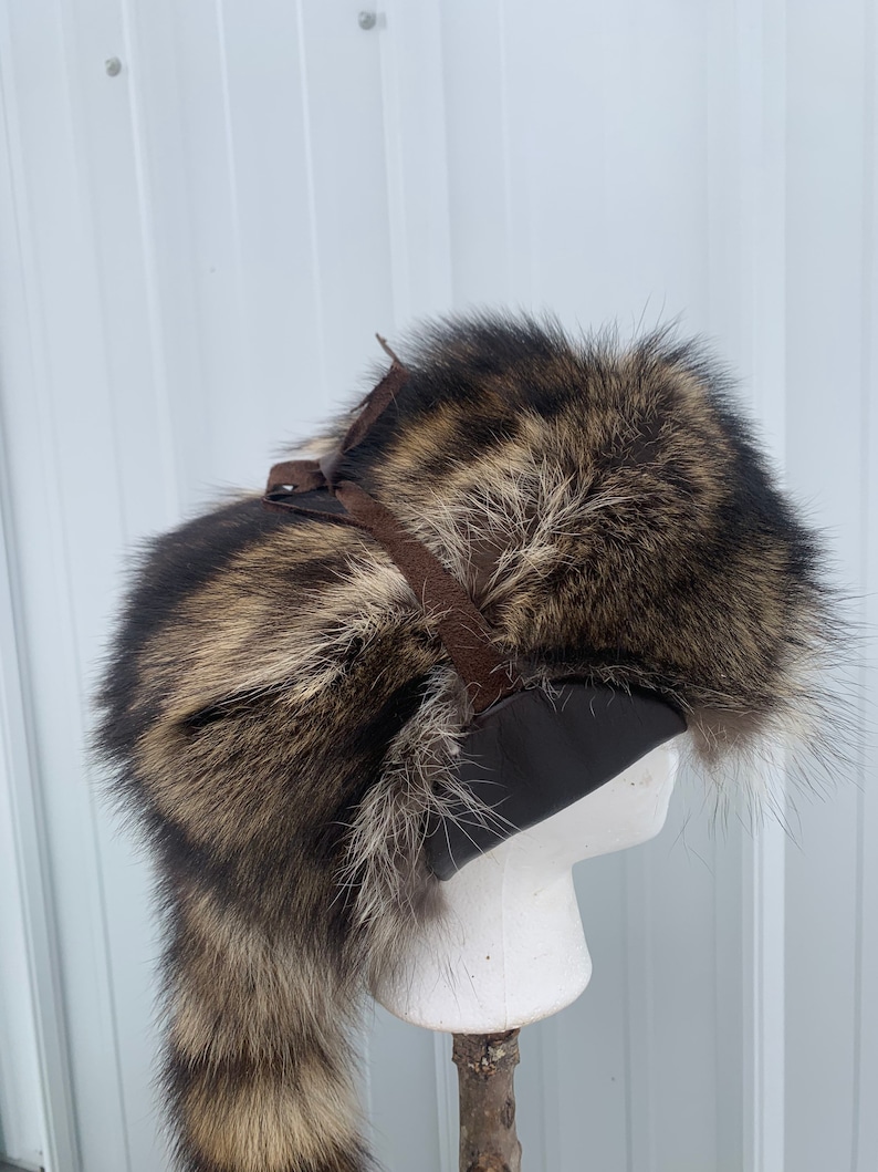 Raccoon Trappers Hat Nebraska Raccoon Hat Plush Raccoon Hat - Etsy