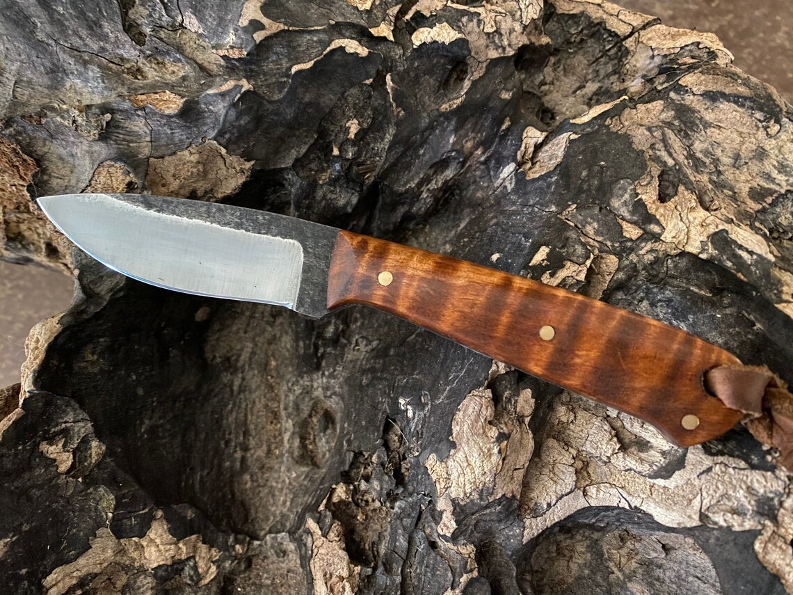 Hand-forged Medium Drop Point Knife, Bushcraft Knife, Handmade Knife - Etsy