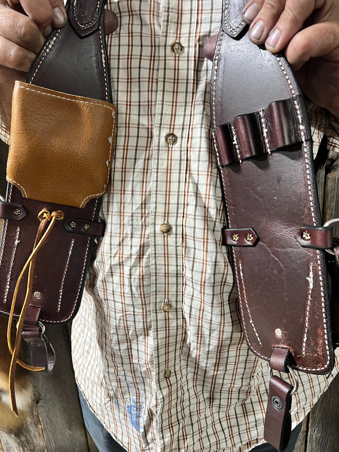 Leather Welding Inspector Vest Handmade Vest Welding Vest - Etsy