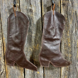 Western Boot, Boot Stocking, Wine Bottle Holder, Western Decor, Cowhide ...