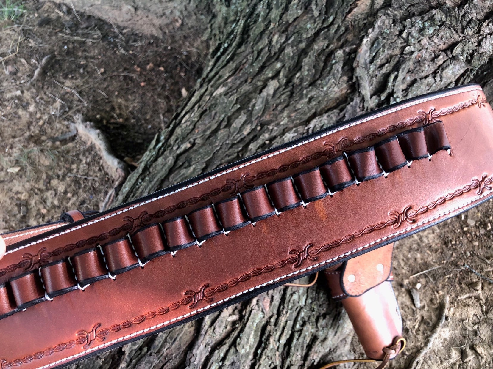 Handmade Cowboy Gunbelt Bullet Loop Ammo Belt for .22 .38 - Etsy Canada