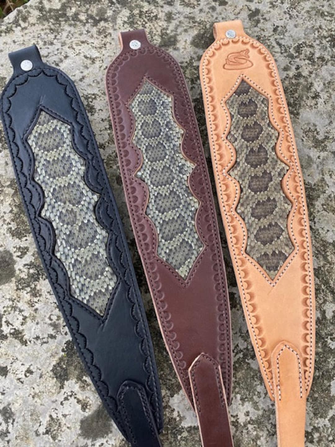 Handmade Leather Sling, Hunting Sling, Rattlesnake Inlay - Etsy