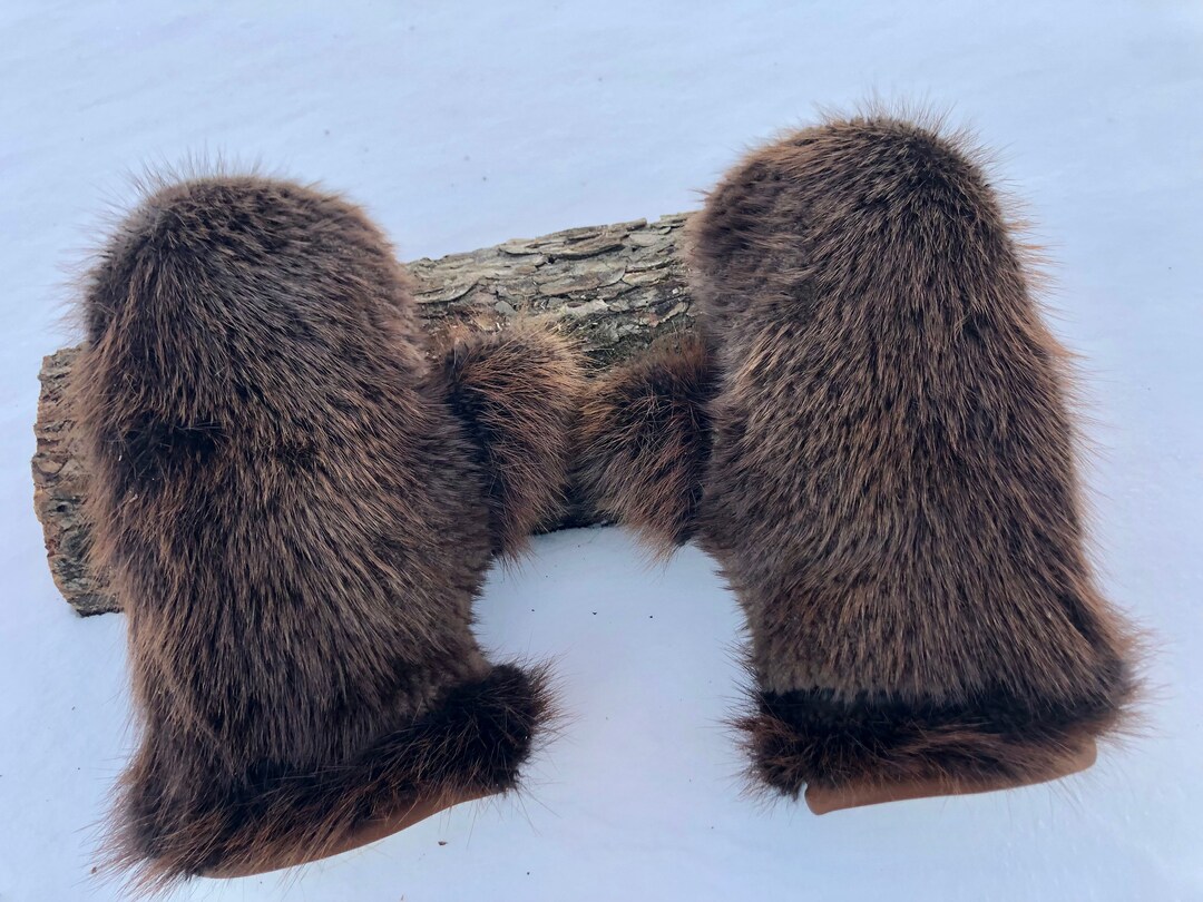 Handmade Fur Mittens, Handmade Beaver Mittens - Etsy