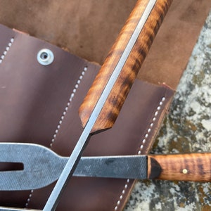 Hand Forged File BBQ Set Hand Forged Grilling Set Grilling - Etsy