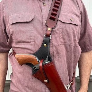 Leather Revolver Chest Holster, Alaskan Guide Holster - Etsy