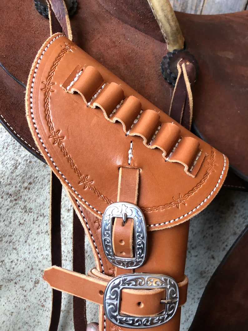 Handmade Leather Saddle Revolver Holster - Etsy