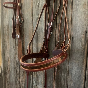 Brazilian Hair Inlay Mule Tack Set, Mule Tack Set, Handmade Brichen Set ...