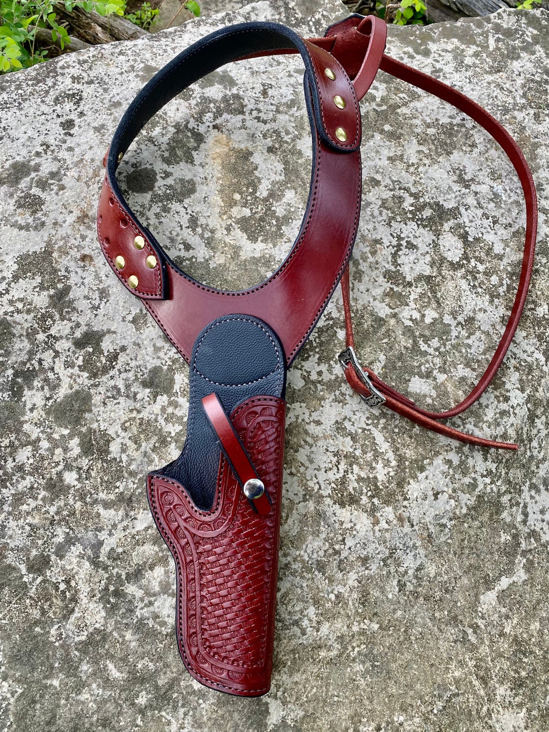 Handmade Leather Shoulder Holster, Crossdraw Shoulder Rig - Etsy