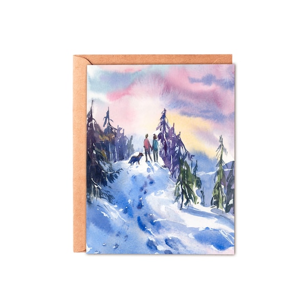 Couple Christmas Card - Etsy