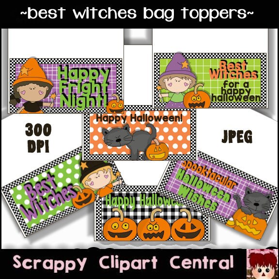 Best Witches Bag Toppers Printable Printable Bag Toppers - Etsy