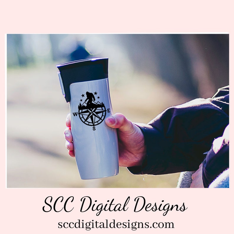 Bigfoot Compass SVG Sasquatch Decal Man Cave Sign Big Foot - Etsy