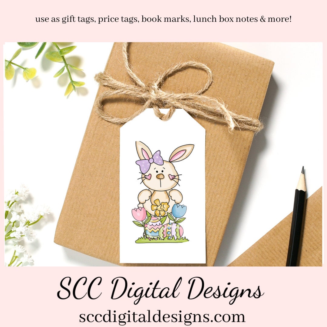 DIY Easter Cards, Print at Home Gift Tag, Easter Gift Tags for Kids ...