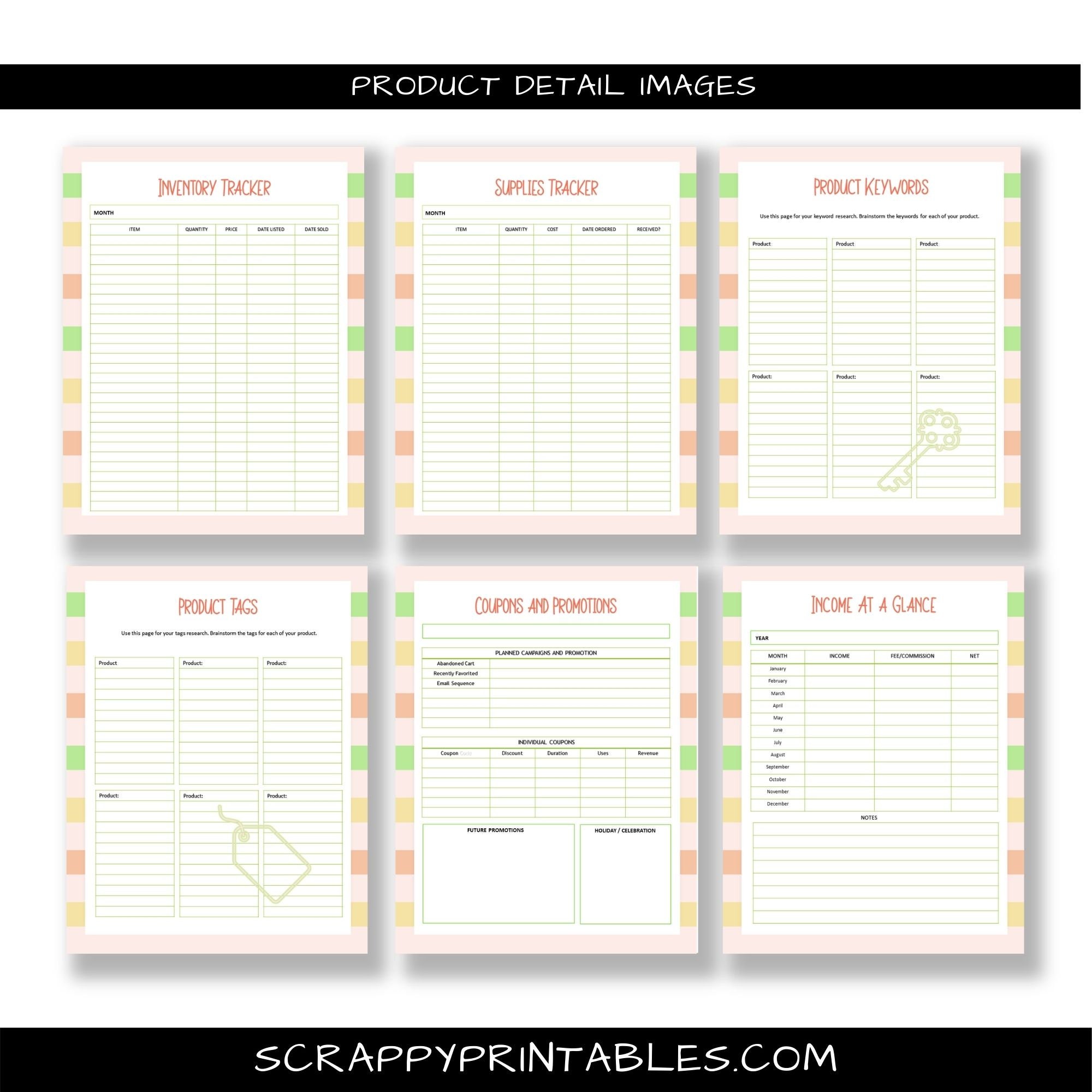Inspirational Printable On-line Store Owner Planner Brand Vision ...