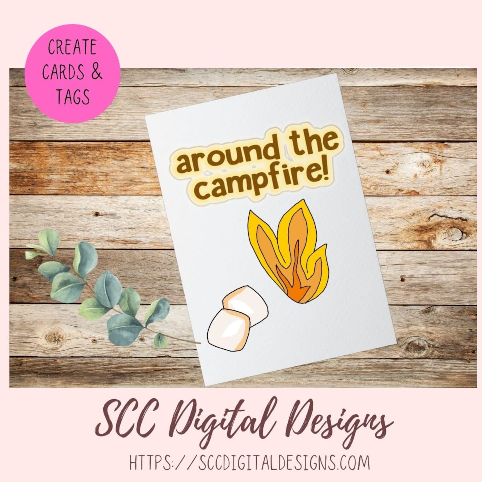 Cute Smores PNG, Marshmallows, Word Art, Campfire Clipart and Scrapbook ...