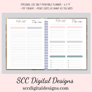 Boho Modern Printable Calendar, Daily Weekly Monthly Schedule, Self ...