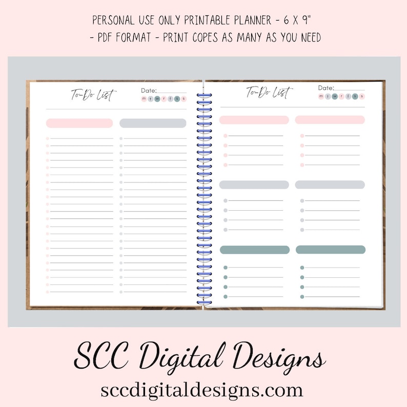 Boho Modern Printable Calendar Daily Weekly Monthly Schedule - Etsy
