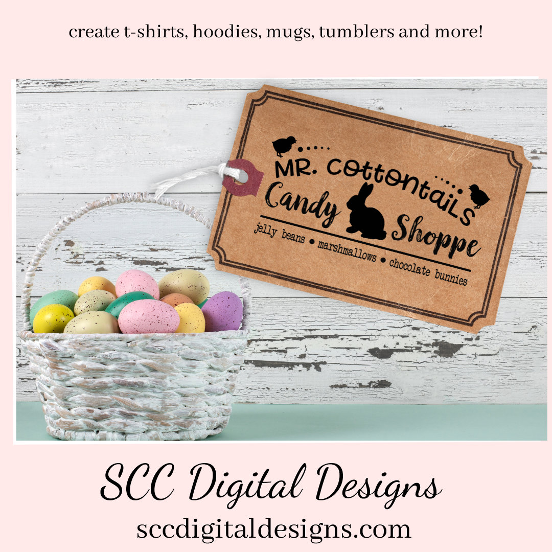 Cottontail Candy Svg, Easter Bunny Png, DIY Easter Gifts, Cut Files for ...