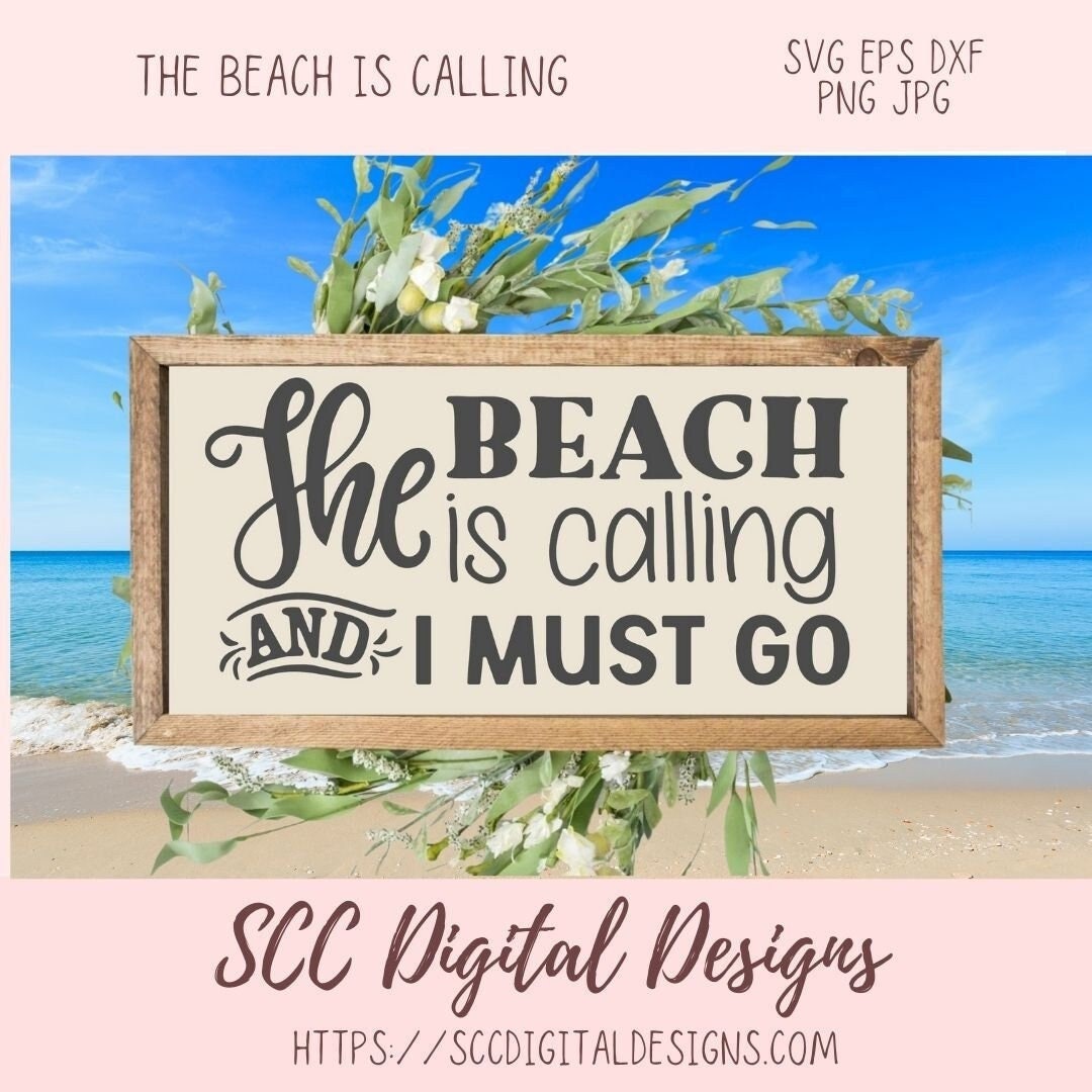La playa está llamando y debo ir SVG, camisas de vacaciones de verano ...