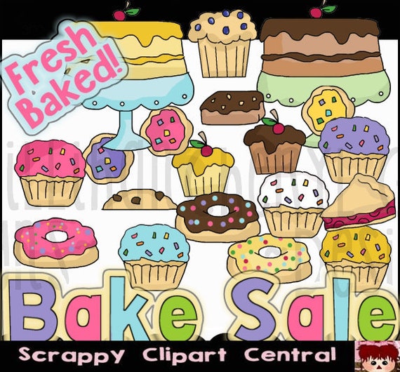 Bake Sale Digital Clipart Word-art Word Art Cake Clipart - Etsy