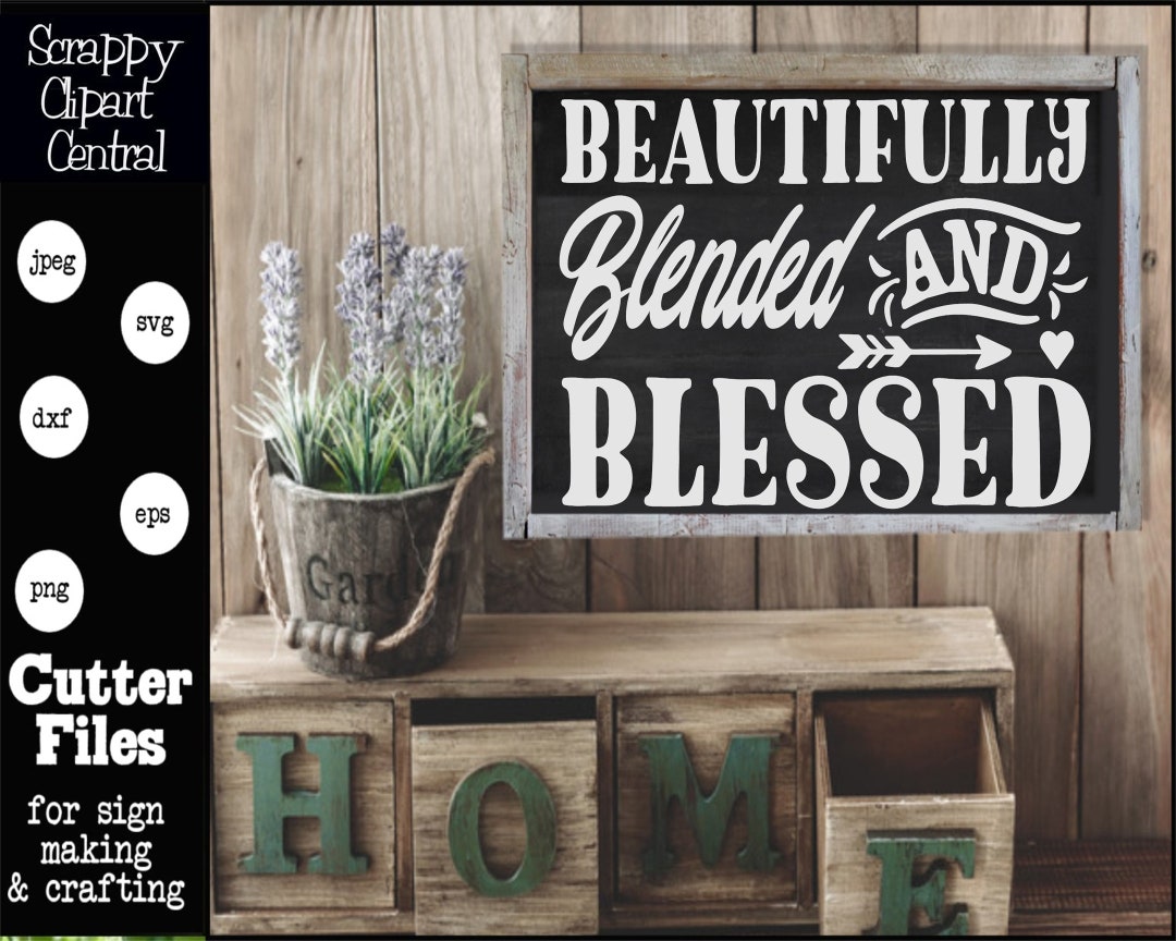 Beautifully Blended & Blessed SVG File - Unisex Adult T-shirt PNG ...