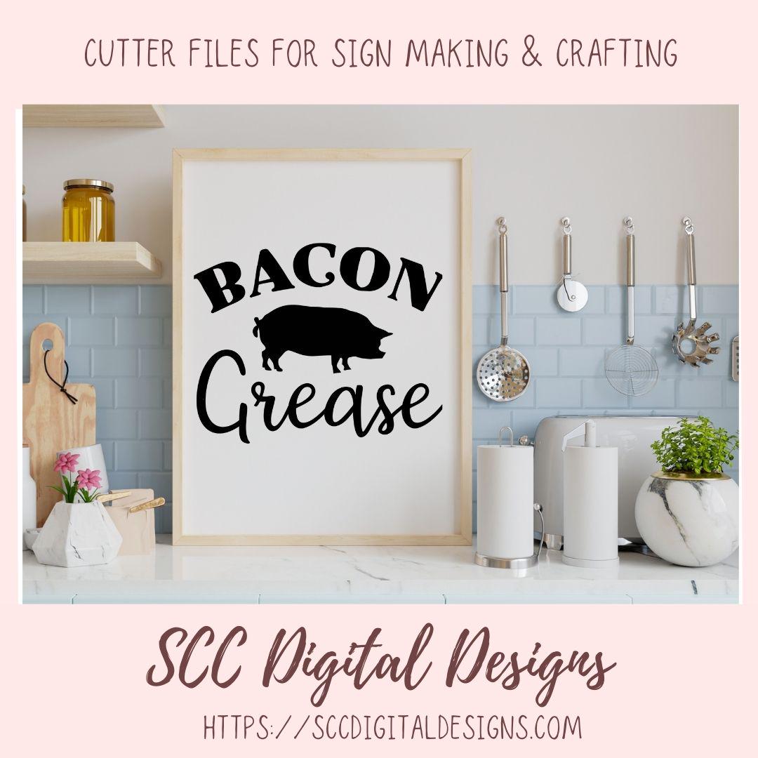 Bacon Grease SVG File, Fat Container PNG, Pig Lover Gift for Mom ...