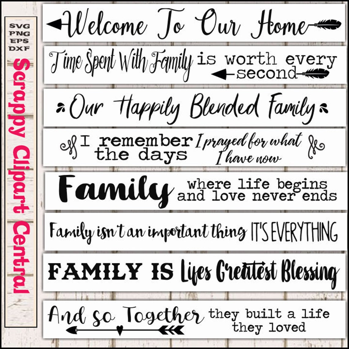 Family Love Sign SVG Bundle Family is Life's Greatest Blessing Our ...