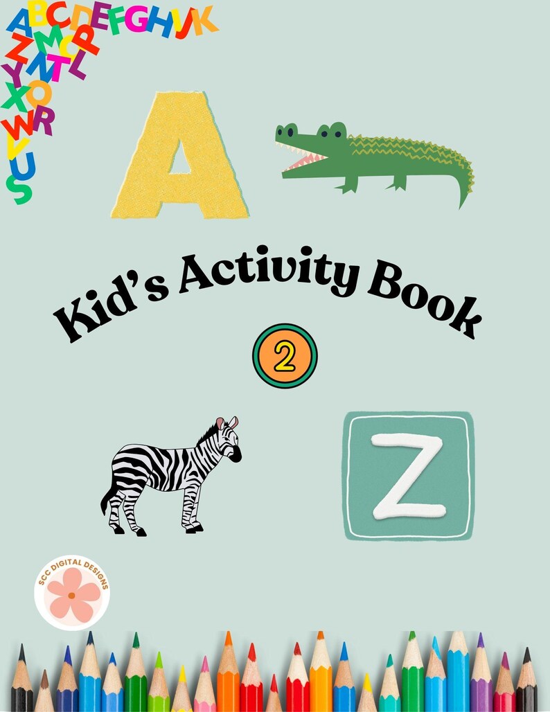 Kids Printable Activities, Print at Home A-Z Activity Book, Preschool ...