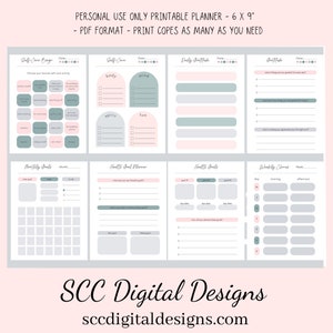 Boho Modern Printable Calendar, Daily Weekly Monthly Schedule, Self ...