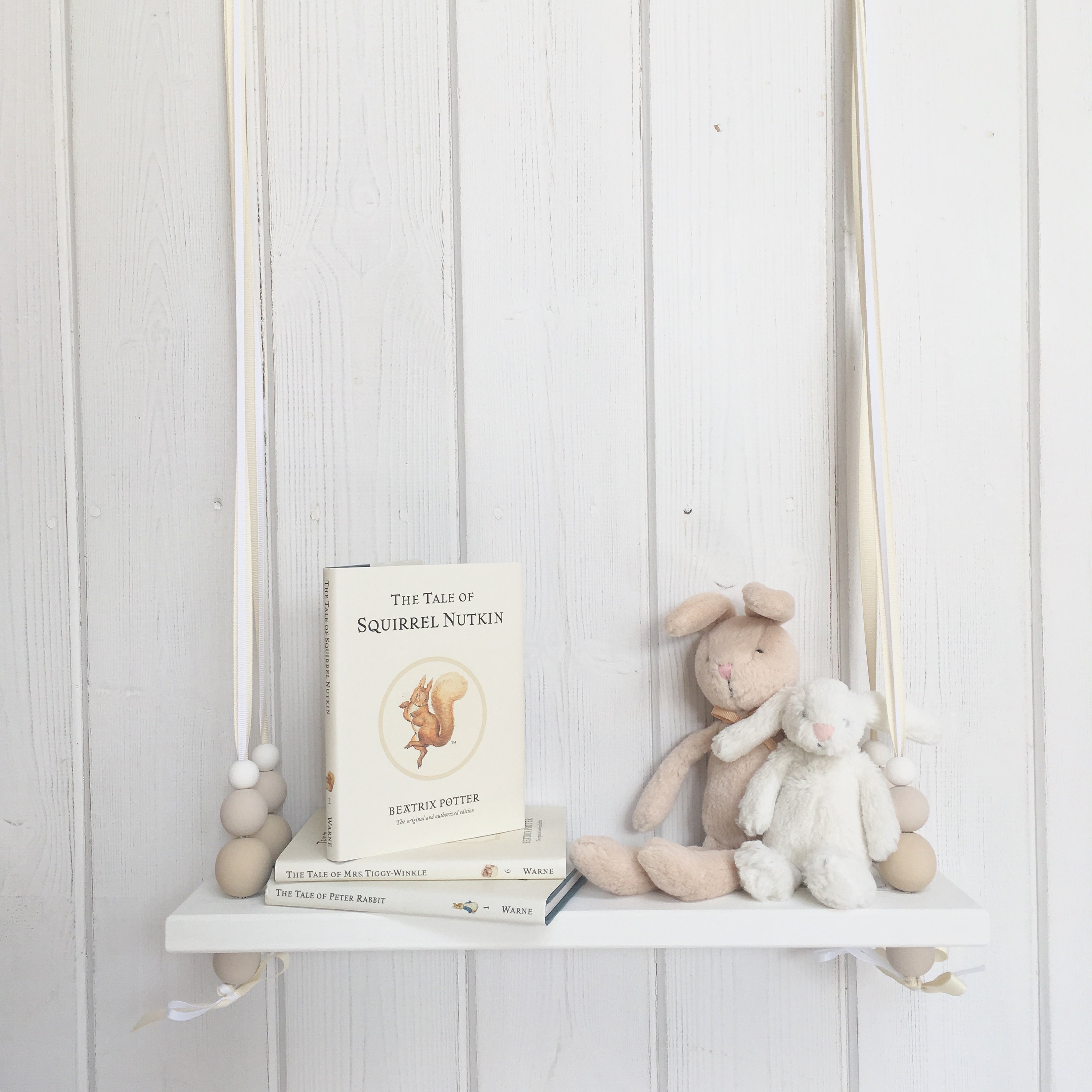 Wooden Swing Shelf Nordic Style Shelf Hanging Bead Shelf | Etsy