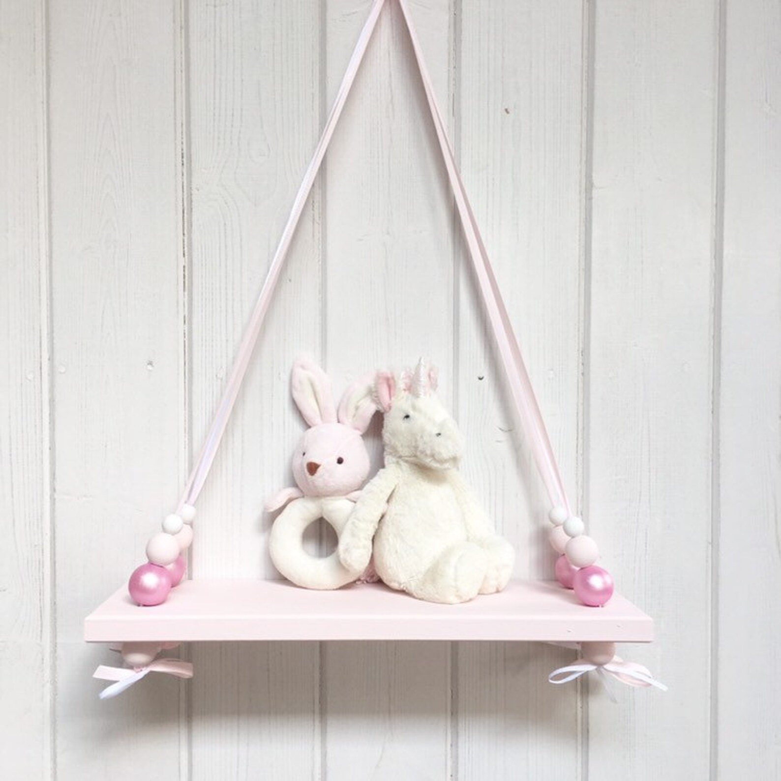 Wooden Swing Shelf Pink Painted Shelf Nordic Style Shelf - Etsy