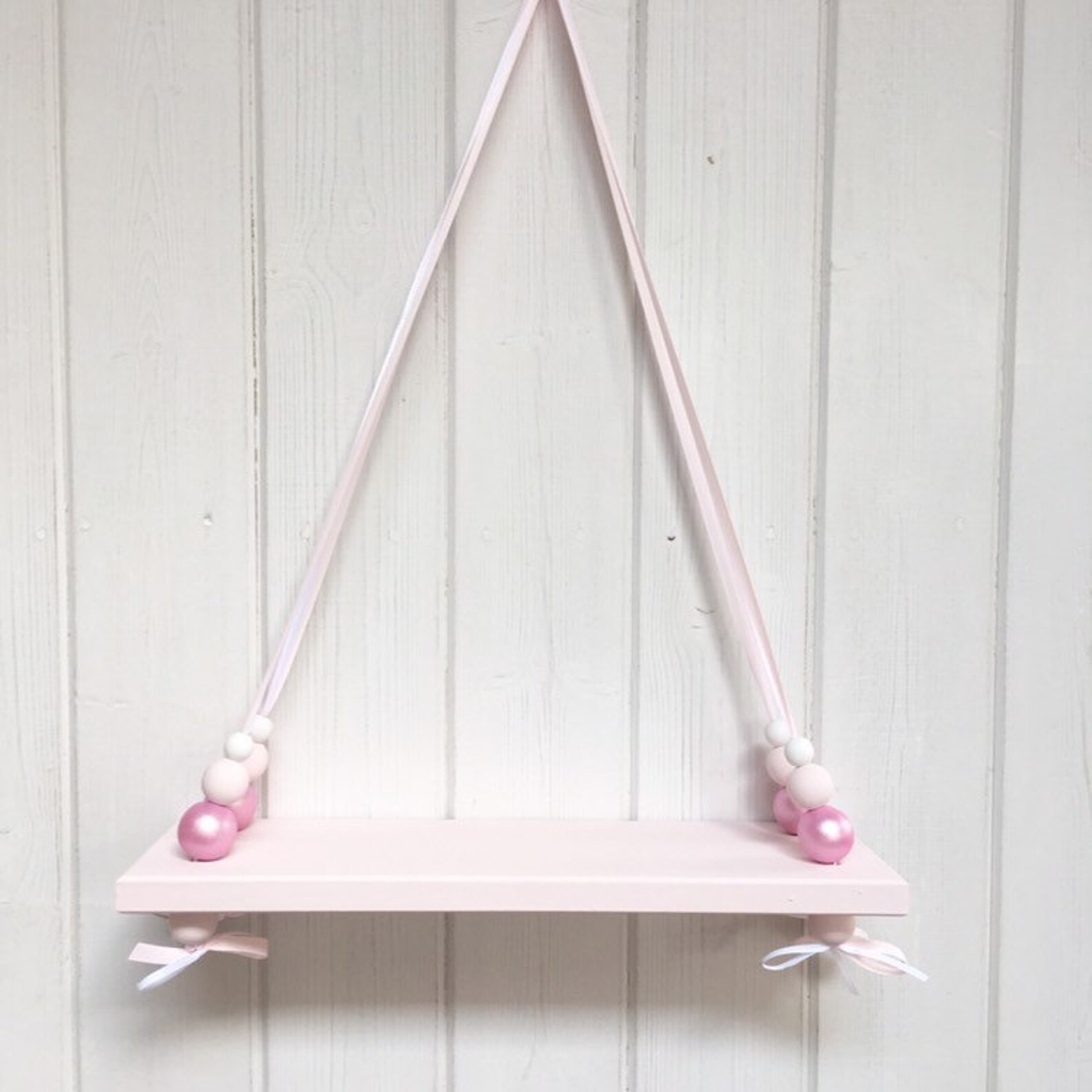 Wooden Swing Shelf Pink Painted Shelf Nordic Style Shelf - Etsy