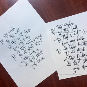 Get Low Lyrics, Original Calligraphy - Etsy