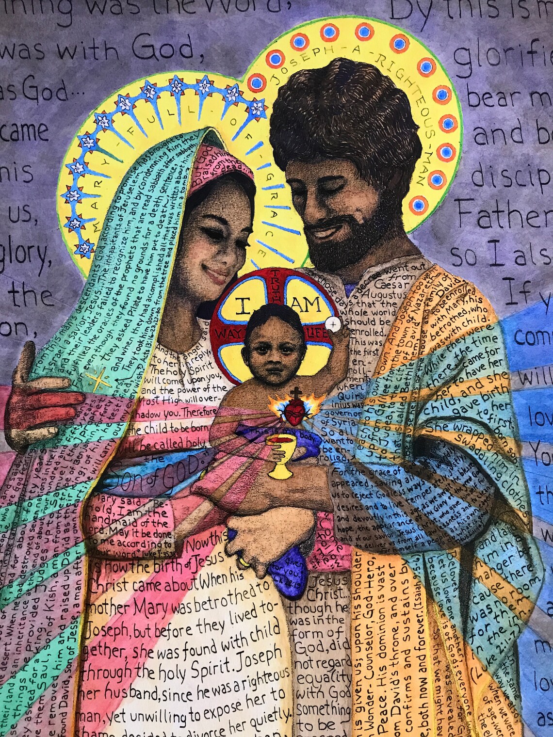 The Holy Family Art Print - Etsy