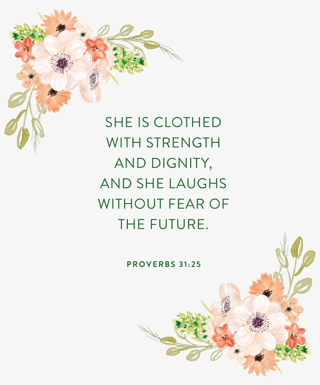 Bible Verse. Proverbs 21:35. Floral Print. Gifts Under 20. Gifts for ...