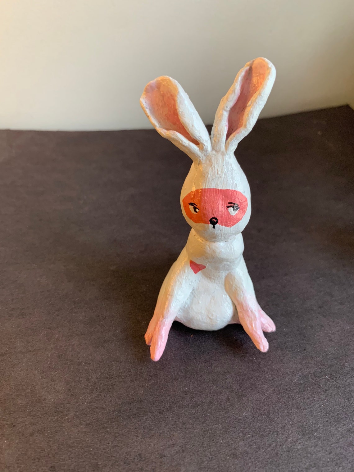 Handmade Clay Rabbit/hand Sculpted Polymer Clay Rabbit Figurine - Etsy