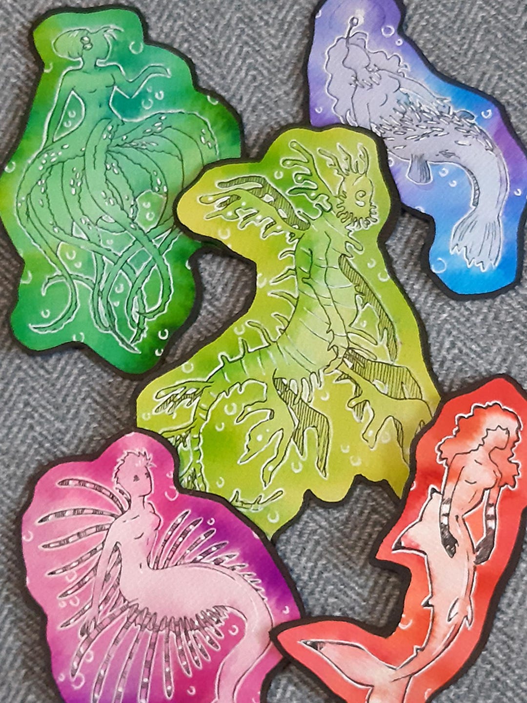 Mermaids Pack - Half Man, Half Fish, Paper Formats - Etsy