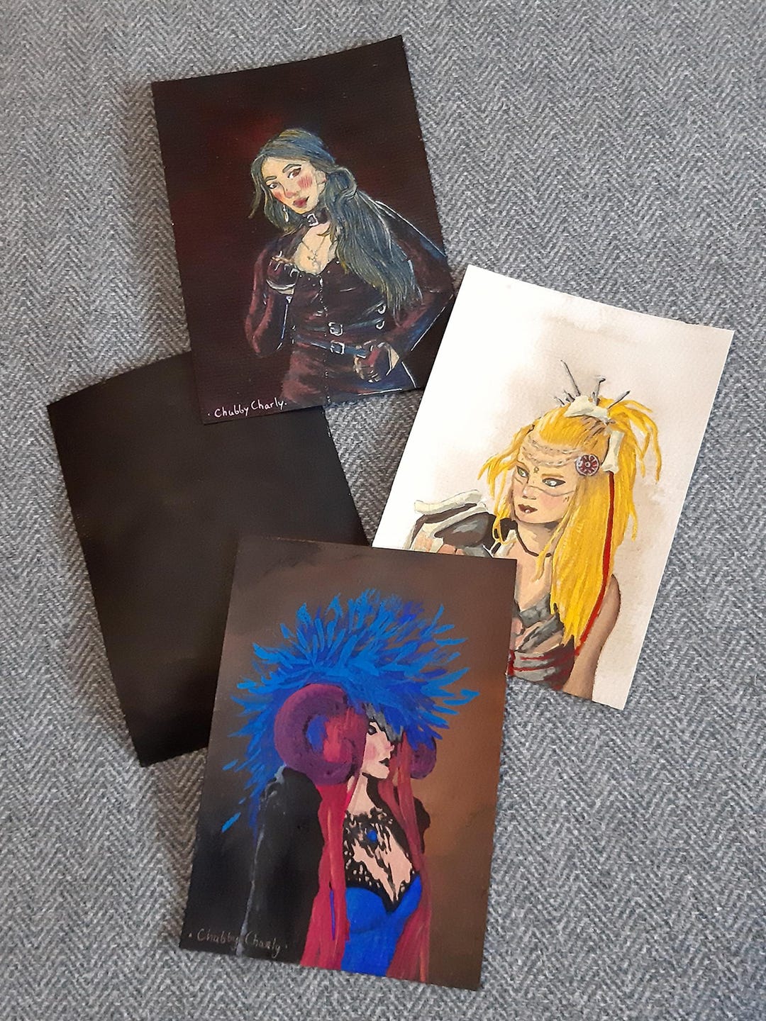 A6 Character Card Painted Cosplay - Etsy