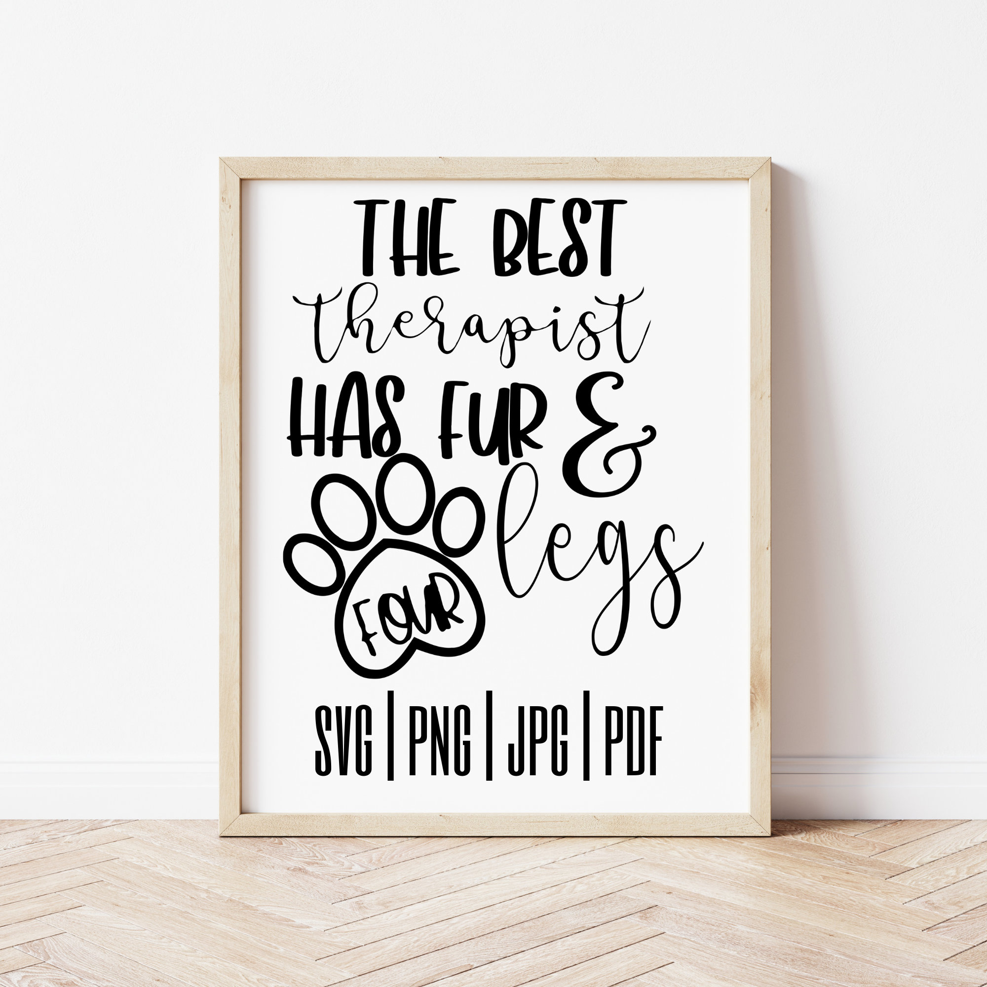 The Best Therapist Has Four Paws SVG Cut File / Rescue Animal Decal/dog ...