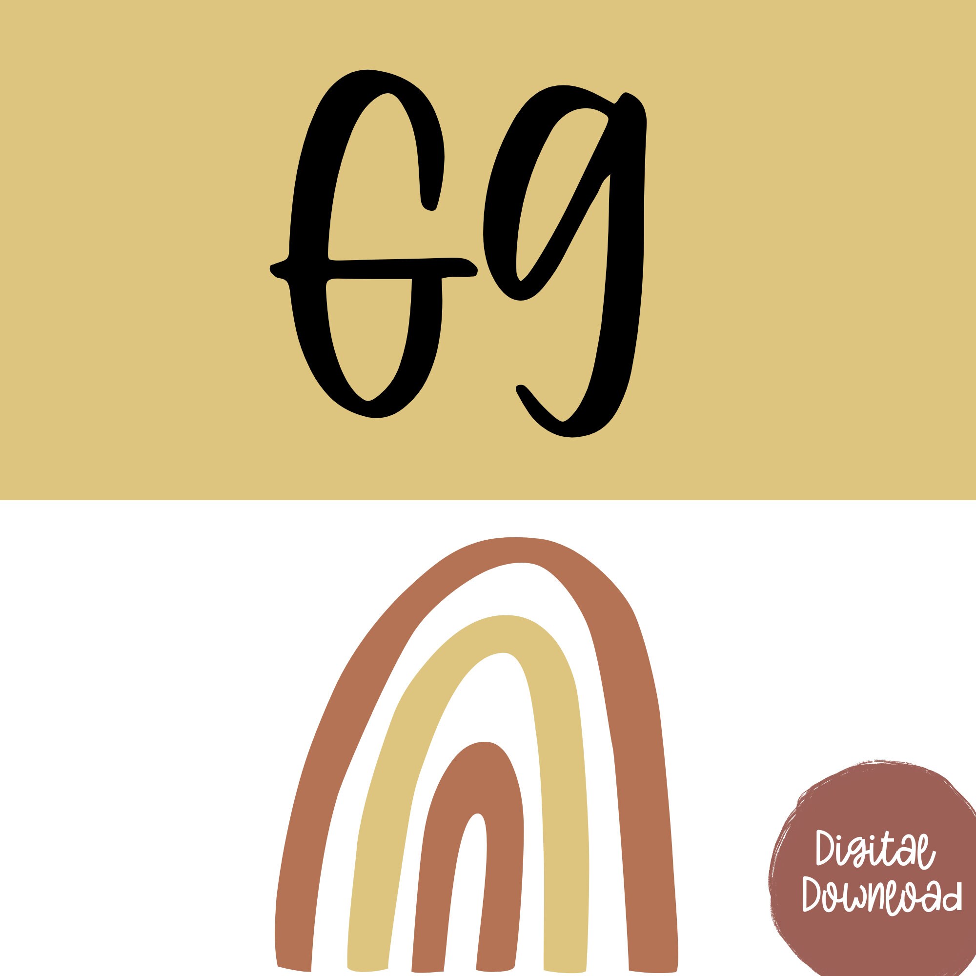 PDF Alphabet Cards, Classroom Print, Boho Classroom Decor, Rainbow ...