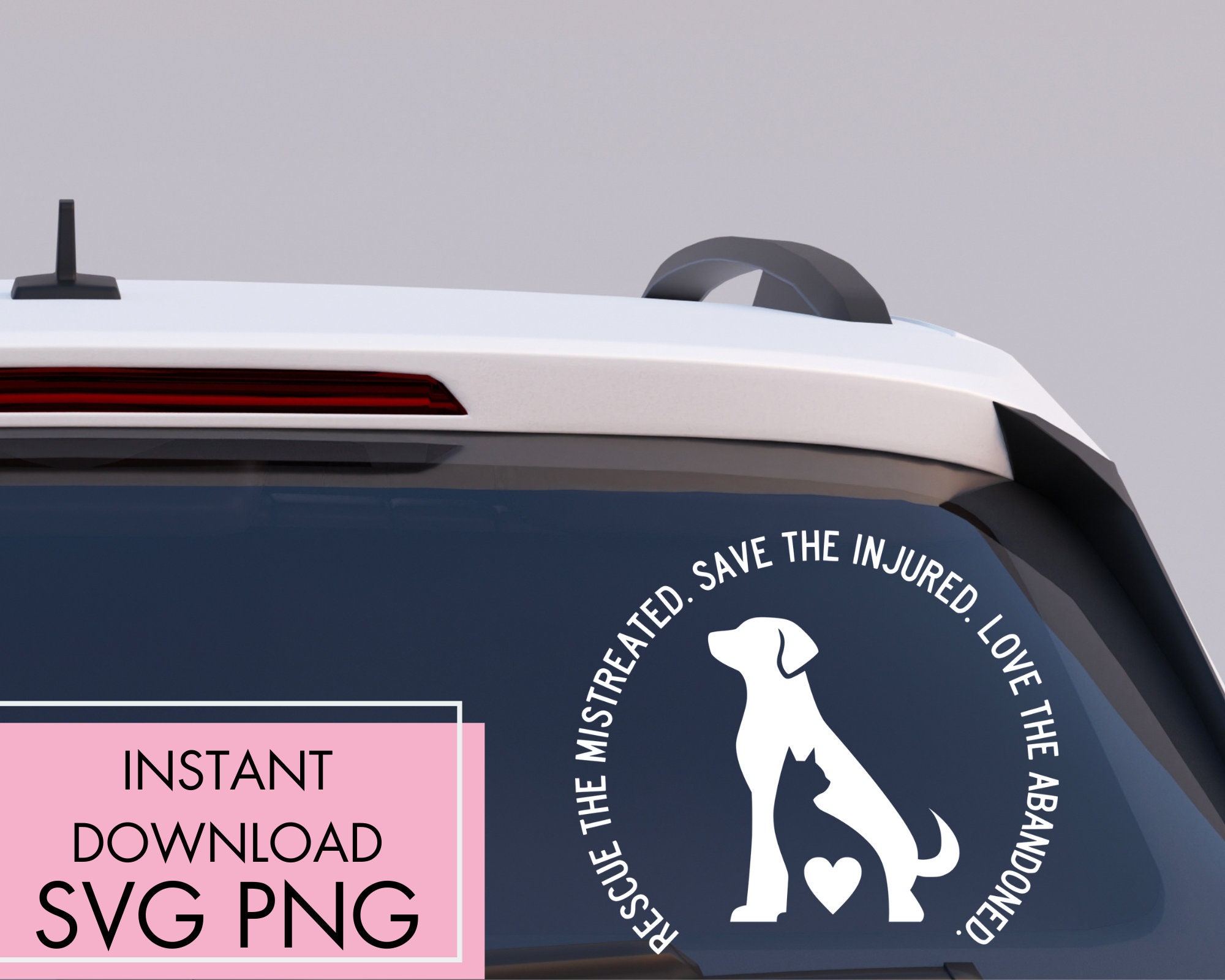 SVG PNG Adopt Decal, DXF Cut File, Foster Volunteer Rescue Animal Image ...