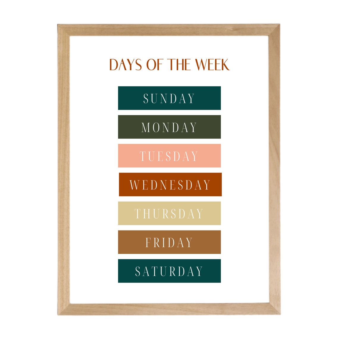 Boho Classroom Decor, ABC123 Posters, Modern Nursery, Boho Kid's Room ...